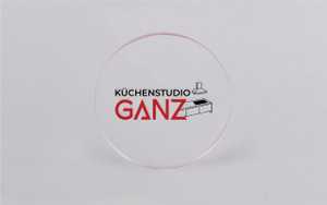 Rundes Schild aus Plexiglas