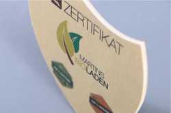 Schild Rund aus Holz